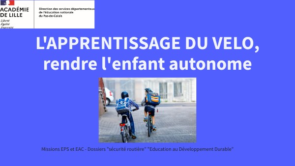 L'apprentissage du vélo | Genially
