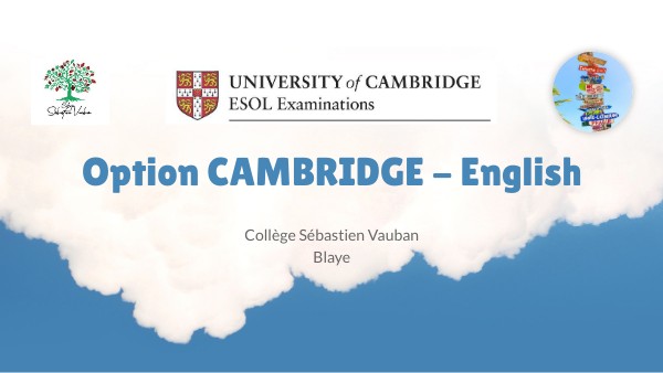Option CAMBRIDGE - English - CLG Vauban