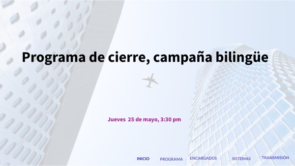 Programa cierre bilingüe 2023