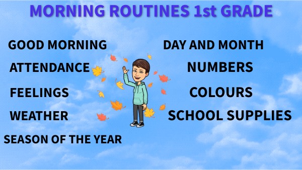 ROUTINES AND BACK TO SCHOOL 1ST GRADE | Genially