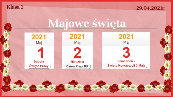 2C-Majowe święta