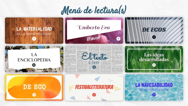 Menú de lectura | Genially
