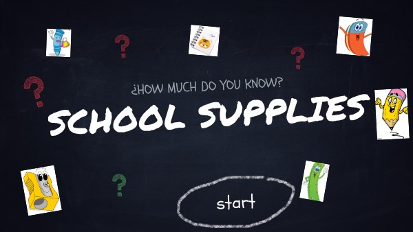 SCHOOL SUPPLIES QUIZ FIRST GRADE | Genially