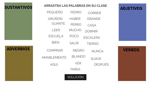 CLASE DE PALABRAS