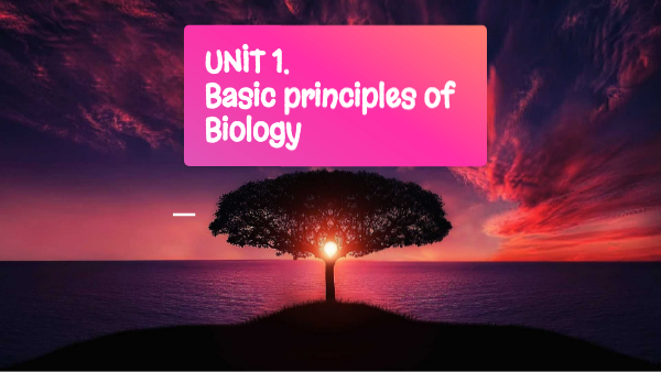 Basic principles of Biology