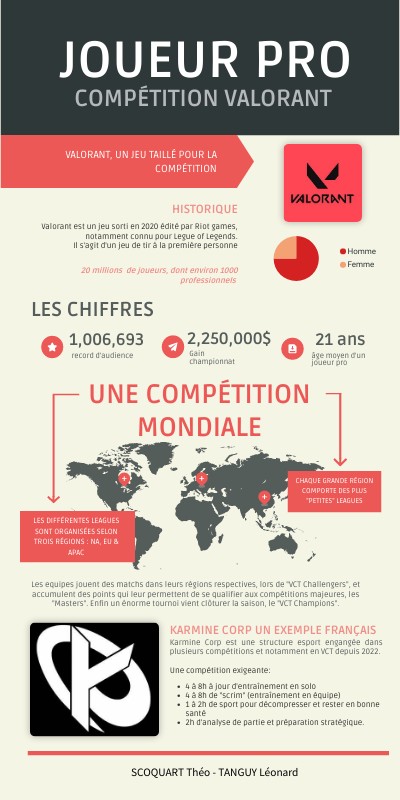 Infographie E-Sport Valorant | Genially