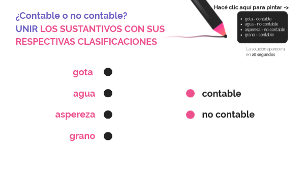 Sustantivos contables o no contables