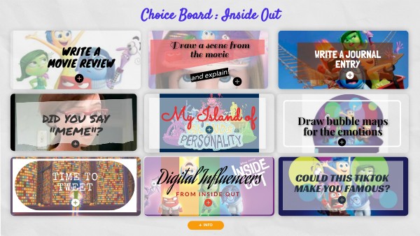 CHOICE BOARD: Inside Out | Genially