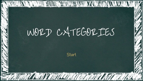 Word categories