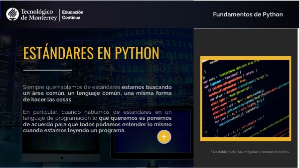 DSA M1 03 GEN Estándares en Python | Genially