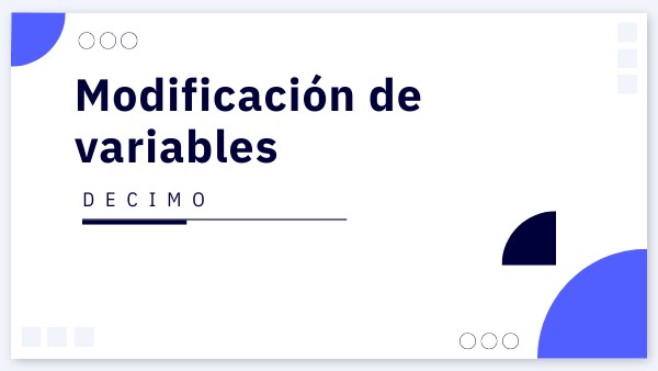 Modificación de variables | Genially