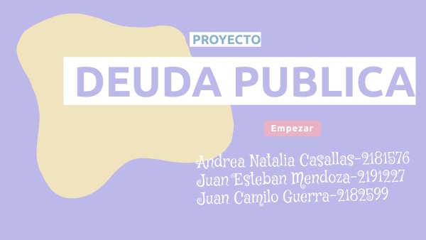 Deuda pública Tailandia y Colombia. | Genially