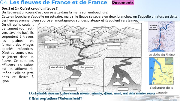 4 -Le fleuves de France et d'Europe | Genially