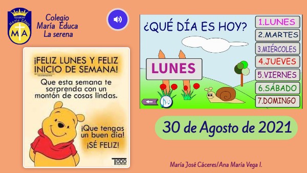 LENGUAJE VERBAL Lunes 30 de Agosto