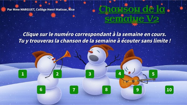 Chanson de la semaine 2023-2024 n°2