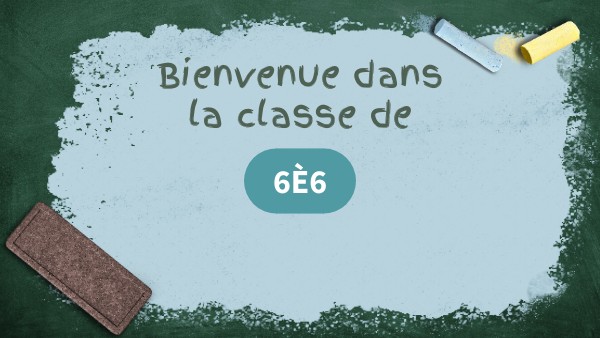 Présentation Rentrée 6ème | Genially