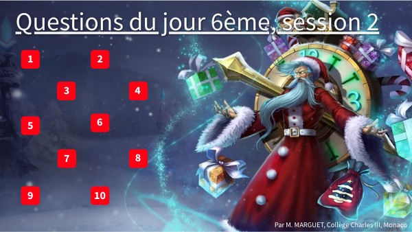 Questions du jour 2 6ème | Genially