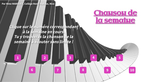 Chanson de la semaine 2023-2024 n°1