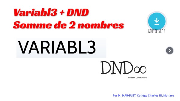 Somme de deux nombres Var3 DND | Genially
