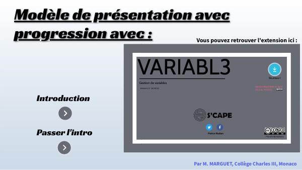 Tuto Progression Variabl3 | Genially