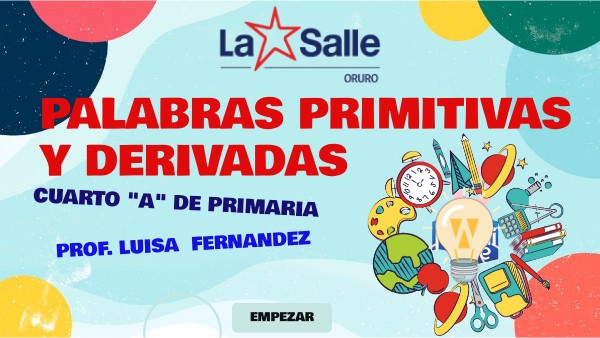 PALABRAS PRIMITIVAS Y DERIVADAS