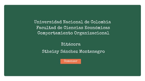 BITÁCORA PERSONAL II | Genially