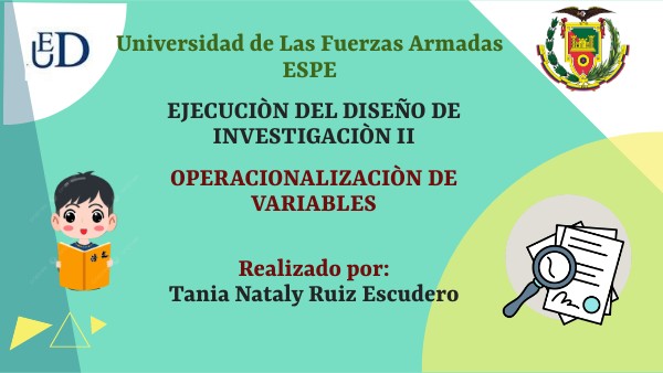 OPERACIONALIZACIÒN DE VARIABLES | Genially