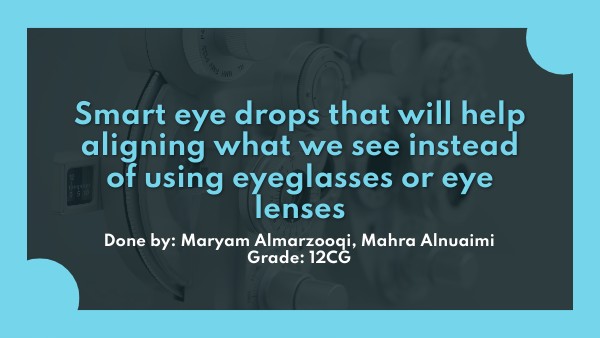 Smart eye drops | Genially
