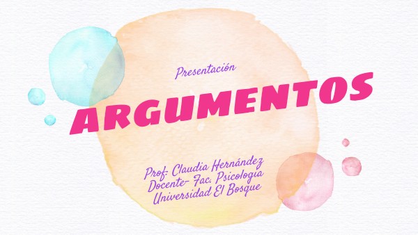 Argumentos | Genially