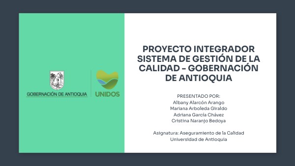 Presentación proyecto integrador | Genially