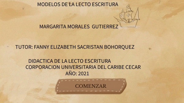 MODELOS DE LA LECTO ESCRITURA