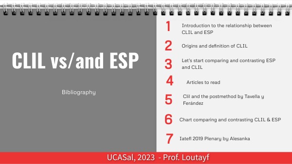 CLIL vs ESP | Genially