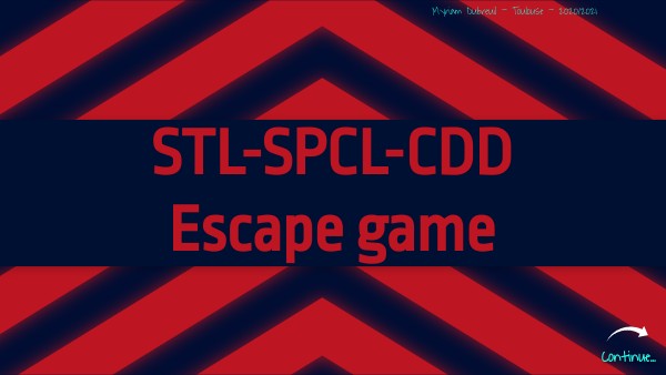 Escape Game Dosages STL-SPCL-CDD