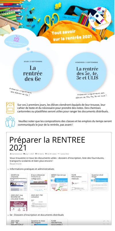 La rentrée de septembre | Genially