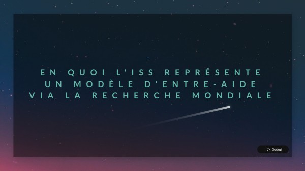 COLLABORATION DE L'ISS | Genially