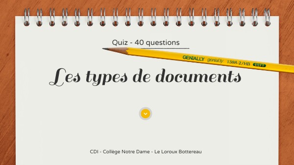 identité des documents QUIZ | Genially
