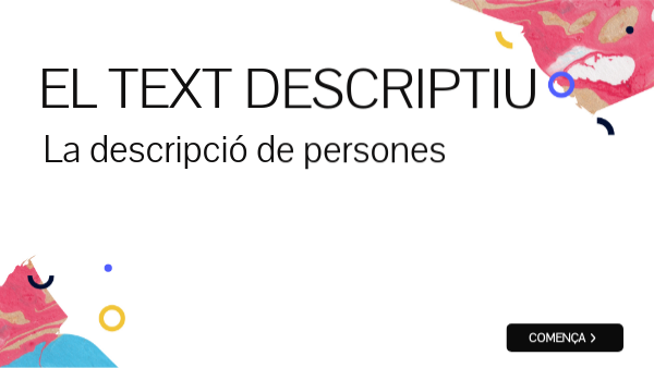 El text descriptiu de personatge | Genially