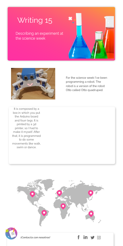 Experiment at the science week | Genially
