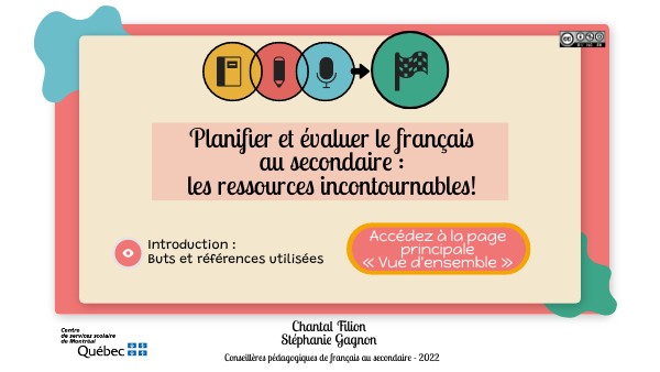 Planifier et évaluer le français au secondaire: les ressources