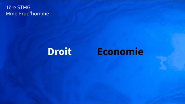 Droit Economie 1STMG | Genially