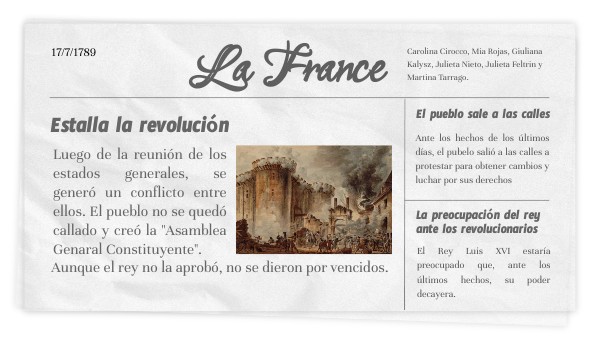 Periódico Revolución Francesa