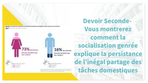 Devoir socialisation et tâches domestiques