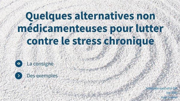 Alternatives stress chronique TSVT2021