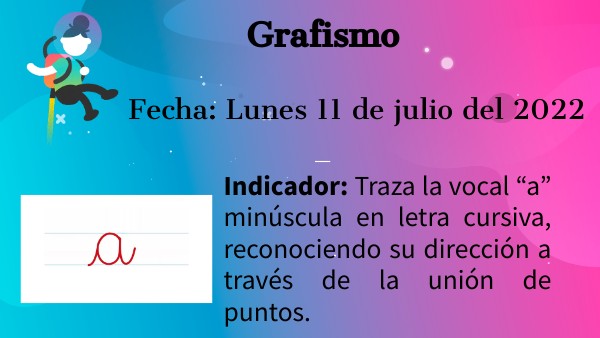 Trazo de la vocal a | Genially