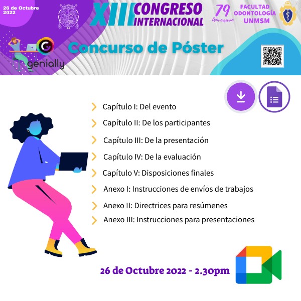 Concurso Poster XIII CONGRESO INTERNACIONAL UNMSM | Genially