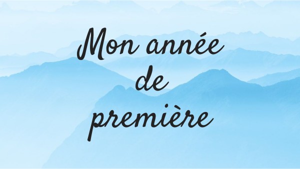 mon année de première