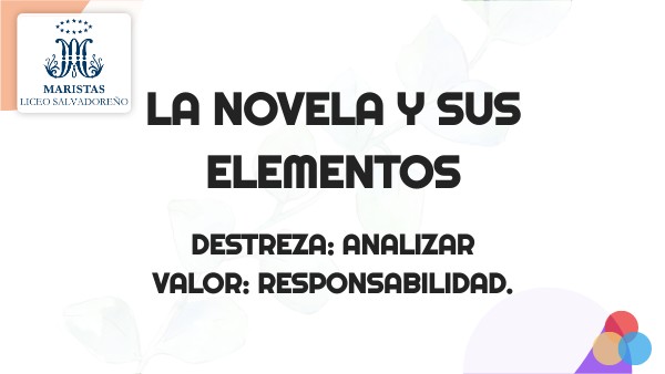8° Elementos de la novela. Espacio, tiempo y narradores. Compartir ...
