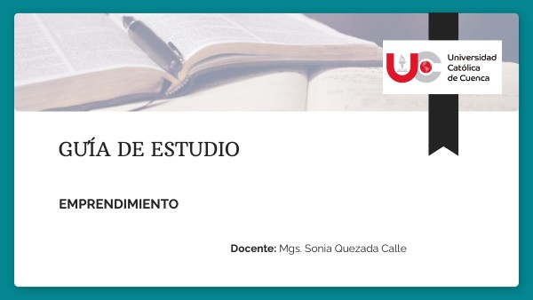Guía de Estudio Emprendimiento | Genially