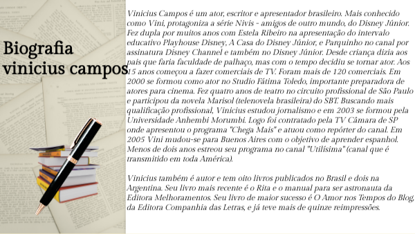 biografia vinicius campos | Genially