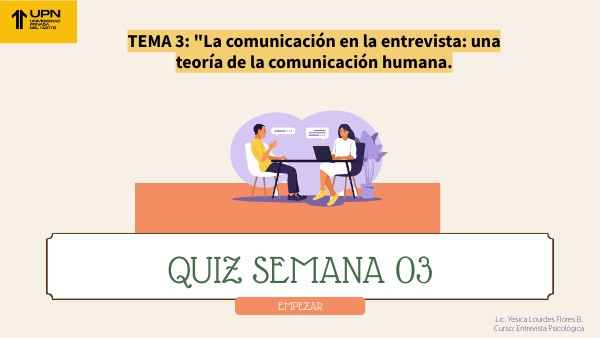 QUIZ SEMANA 3 ENTREVISTA | Genially